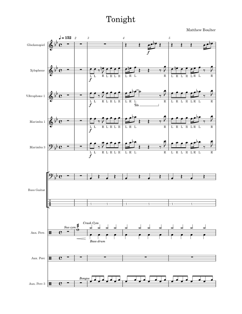 Tonight - West side story – Leonard Bernstein Sheet Music and Tab for ...