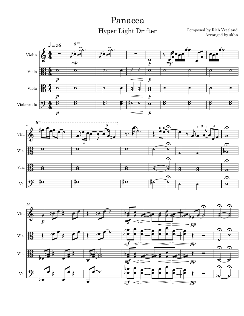 Panacea by Disasterpeace from Hyper Light Drifter Sheet Music for ...