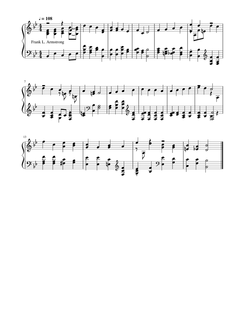 Hallelujah, God our Father - Frank L. Armstrong Sheet music for Piano ...