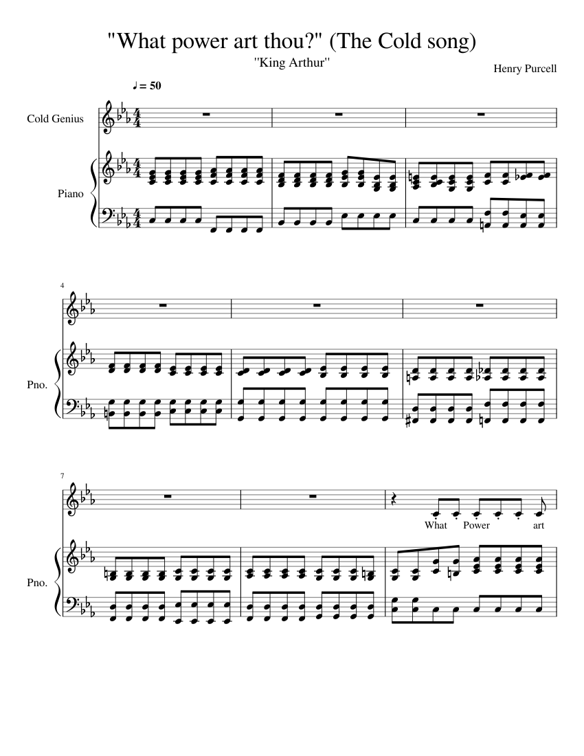 Henry Purcell "King Arthur" "What power art thou?" (The Cold song ...