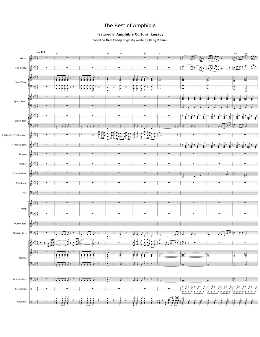 Red Peony - Adriana Pendleton/Jiang Dawei Sheet music for Piano, Trombone, Organ, Tuba & more ...