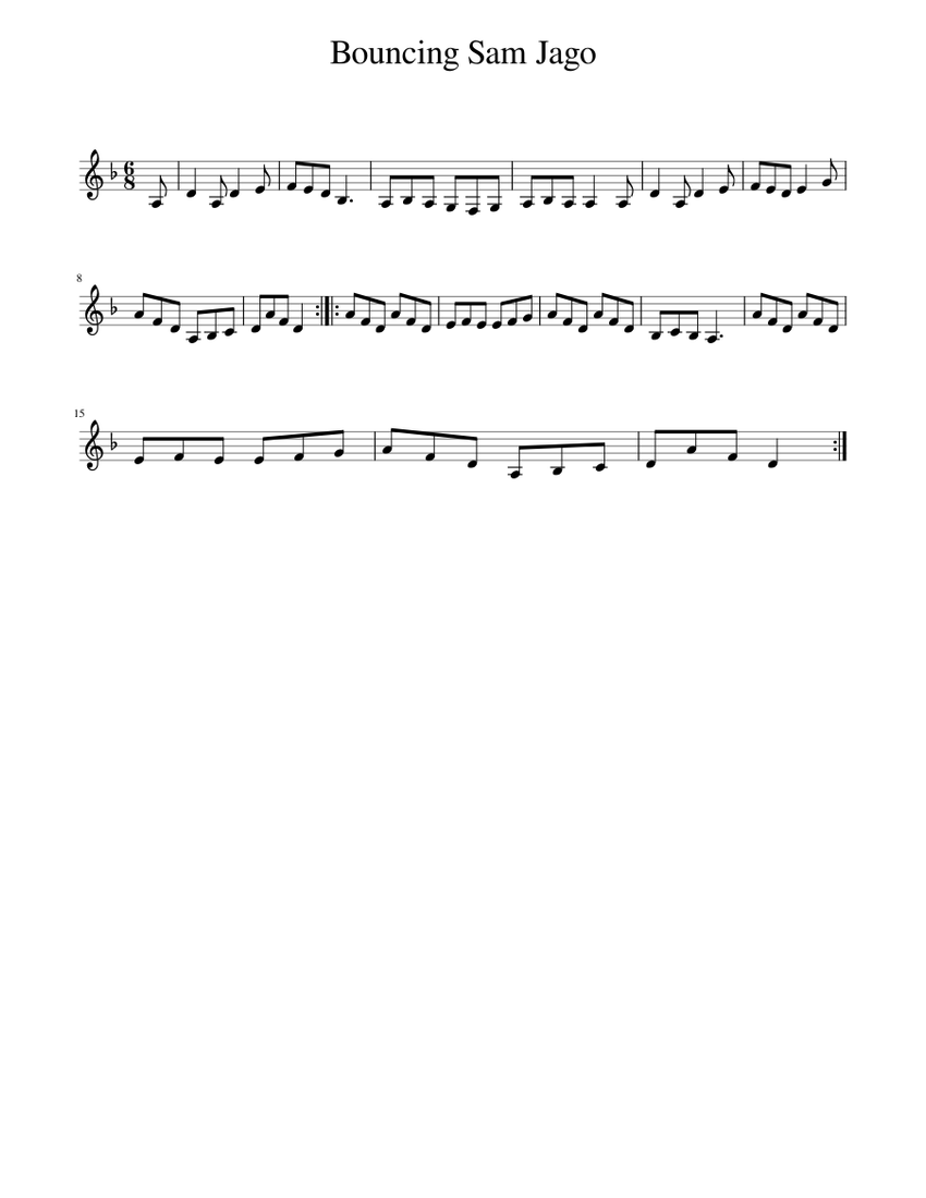 Bouncing Sam Jago Sheet music for Piano (Solo) Easy | Musescore.com