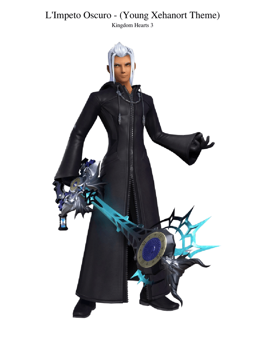 L'Impeto Oscuro (Young Xehanort Theme) - Kingdom Hearts 3 Sheet music ...