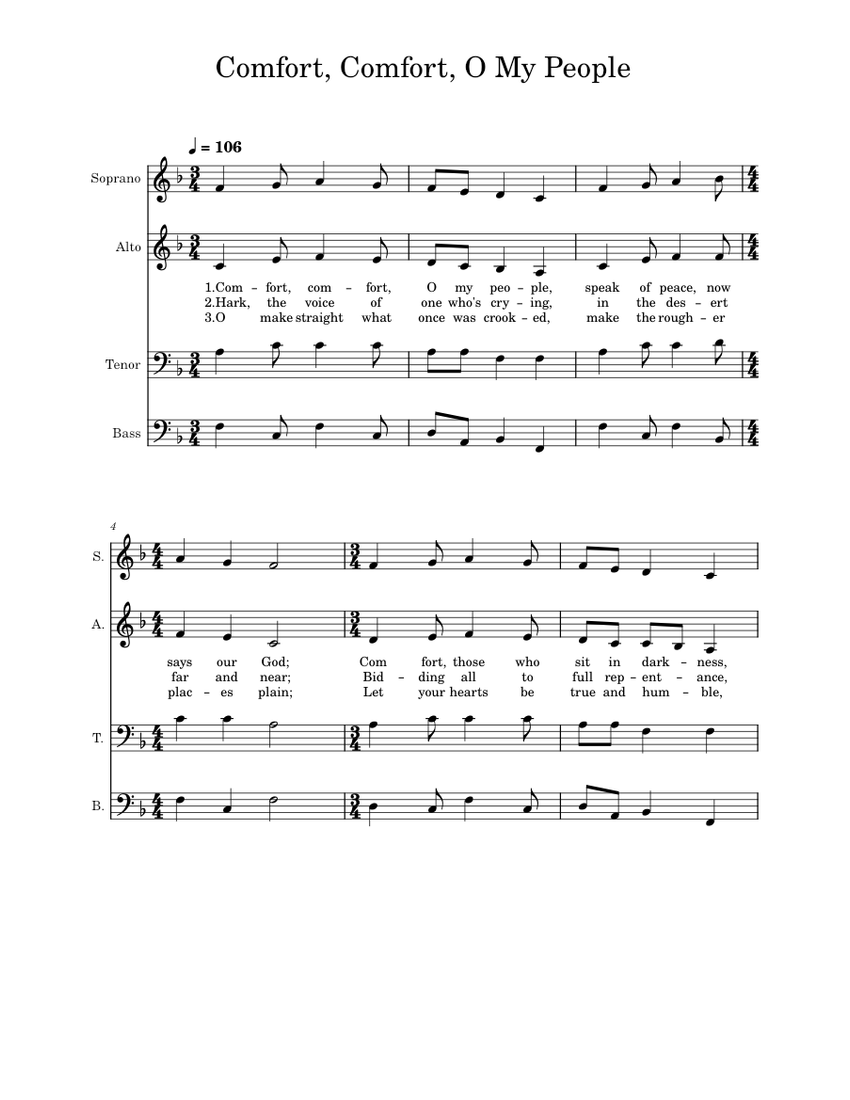 Comfort, Comfort, O My People Comfort,_Comfort,_O_My_People Sheet music ...