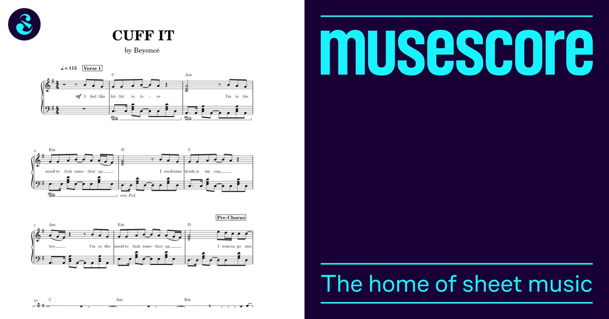 CUFF IT - Beyoncé Sheet music for Piano (Solo) | Musescore.com