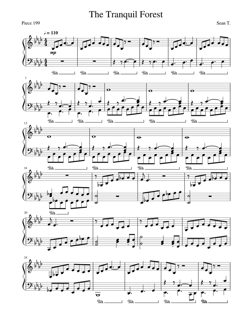 The Tranquil Forest Sheet music for Piano (Solo) | Musescore.com