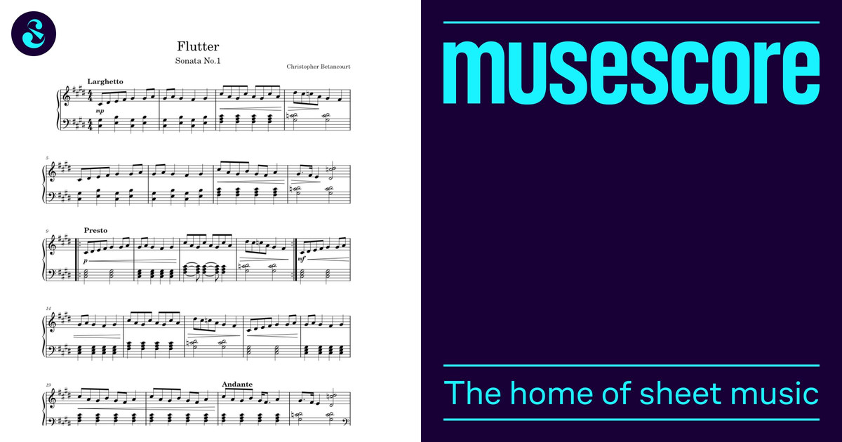 Sonata No.1 Flutter – christopher0s Sheet music for Piano (Solo ...