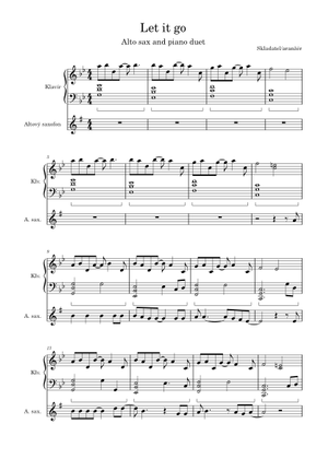 Alto Saxophone Sheet Music For Let It Go