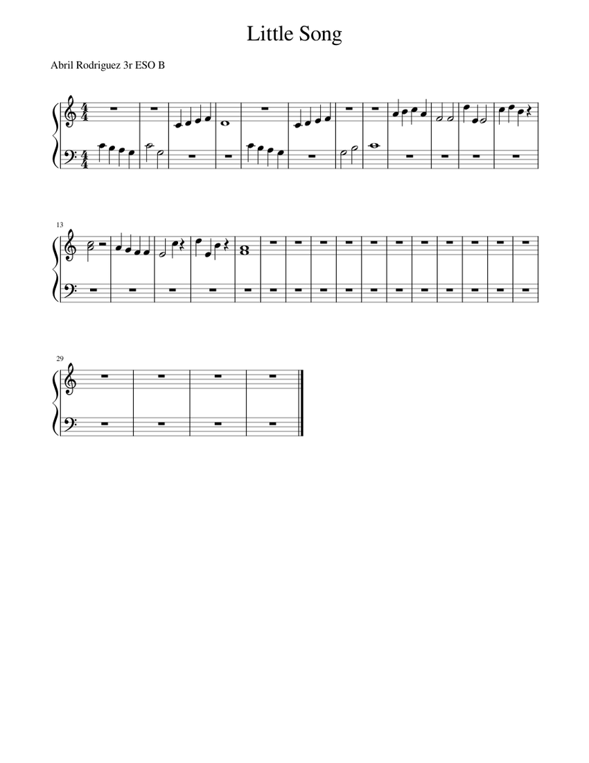 Little Song Sheet music for Piano (Solo) Easy | Musescore.com