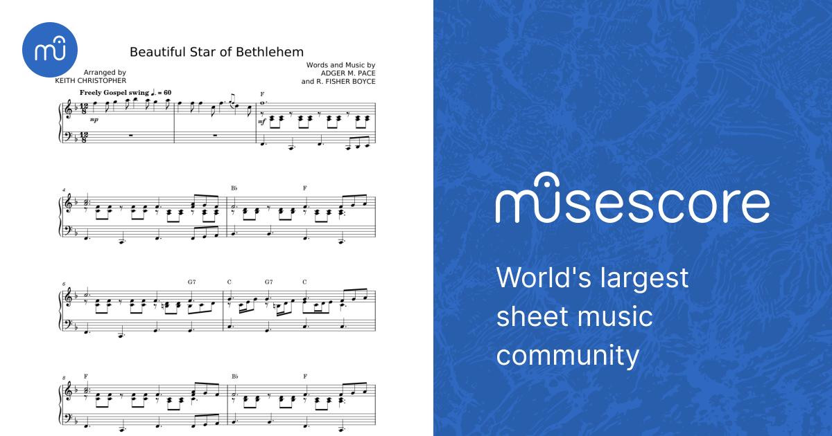 Beautiful Star of Bethlehem - Emmylou Harris Sheet Music with Chords ...