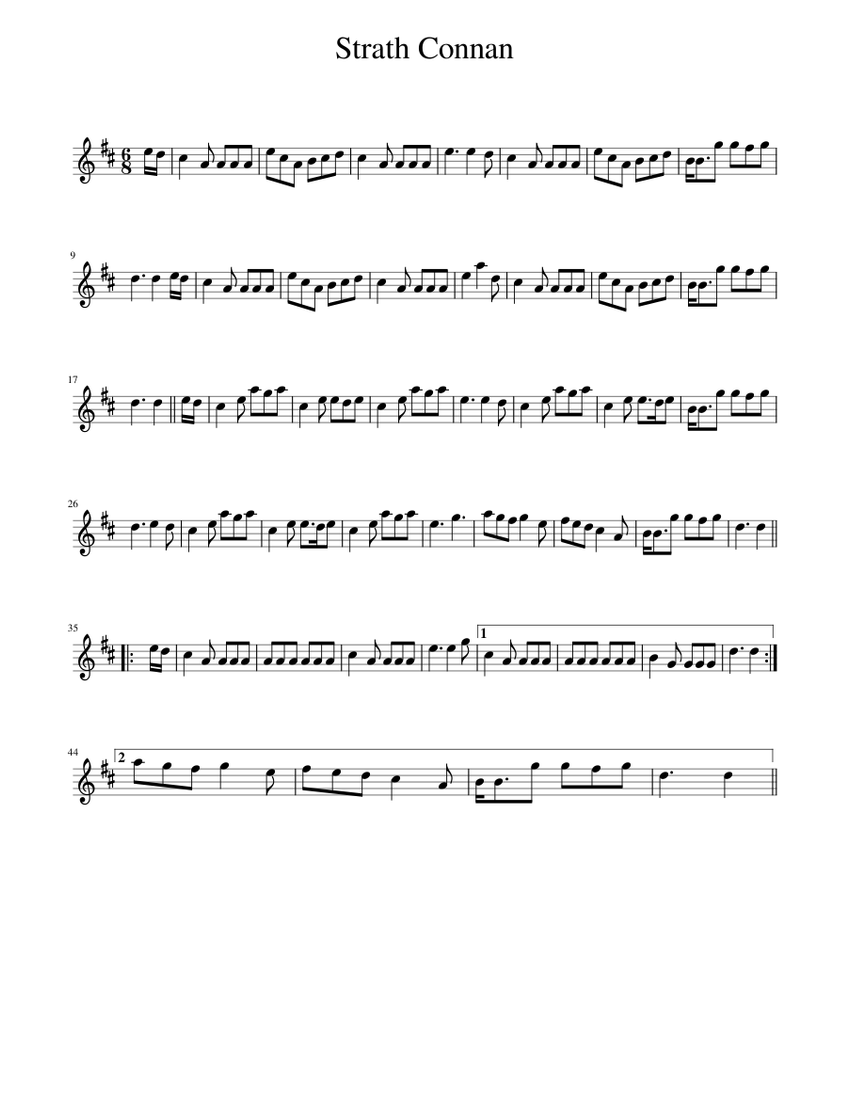 Strath Connan Sheet music for Piano (Solo) | Musescore.com