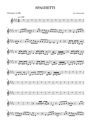 Play Official version of SPAGHETTI Sheet Music by LE SSERAFIM for Piano ...