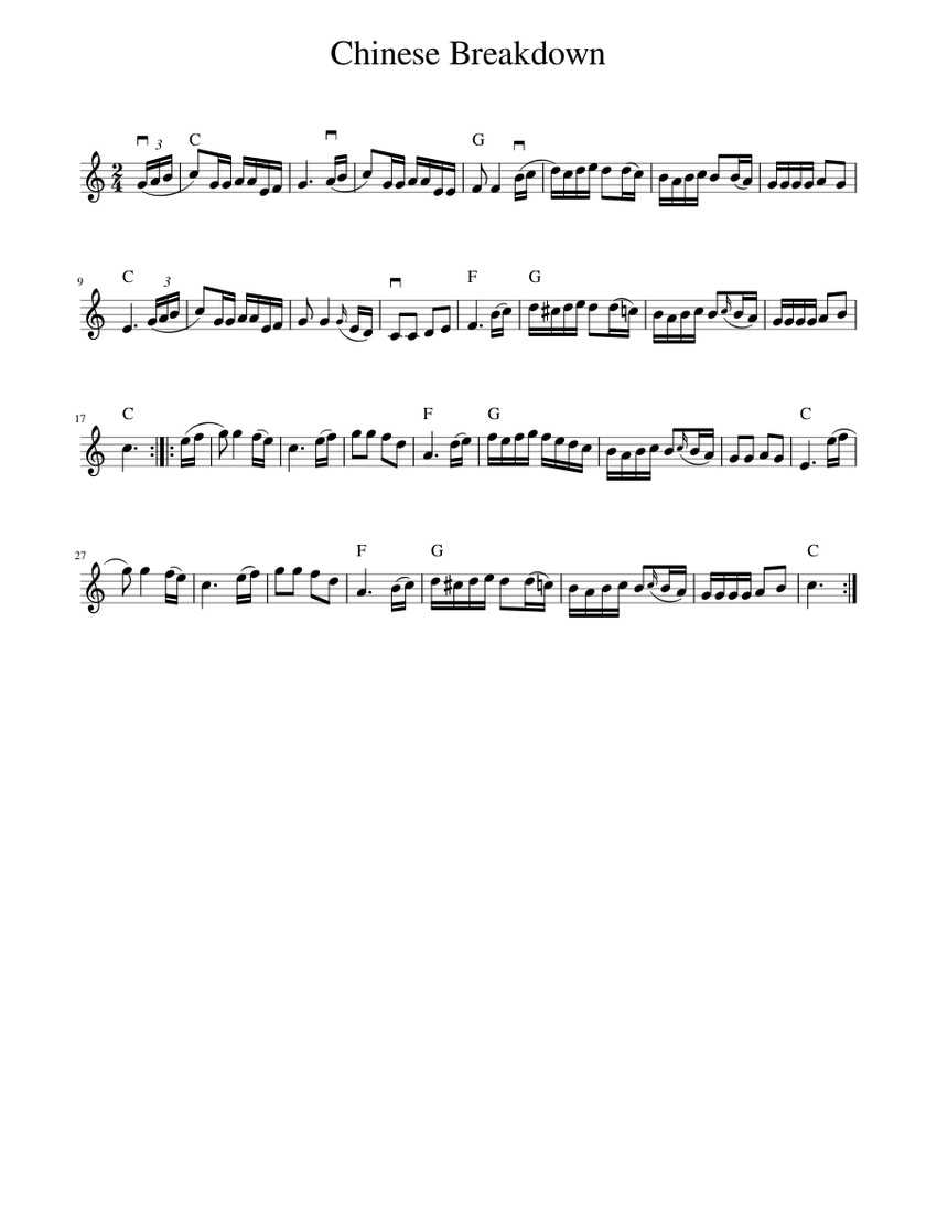Chinese Breakdown Sheet music for Piano (Solo) Easy | Musescore.com