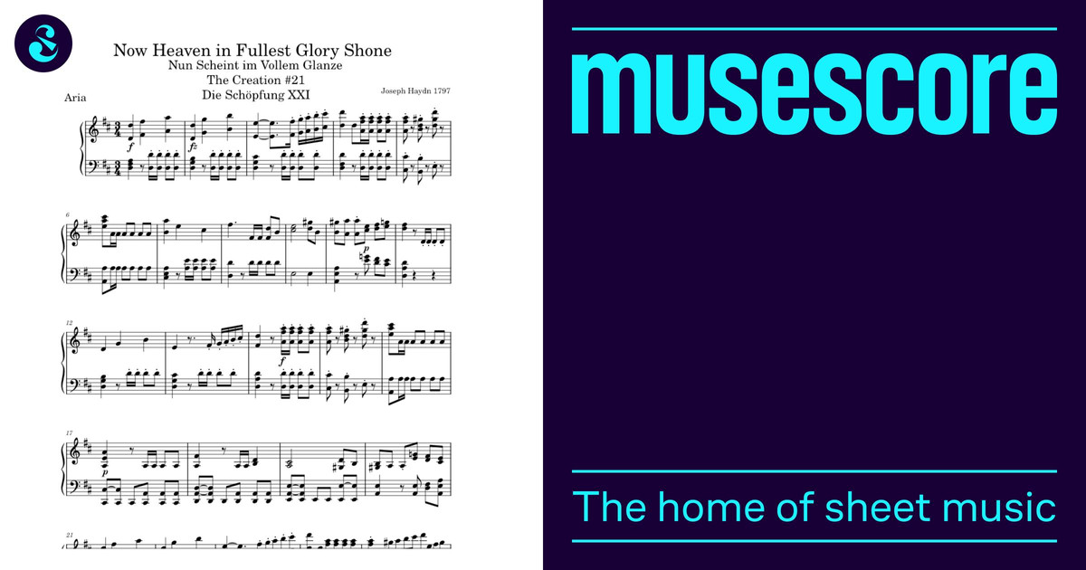 Now Heaven in Fullest Glory Shone - Instrumental - Die Schöpfung XXI ...