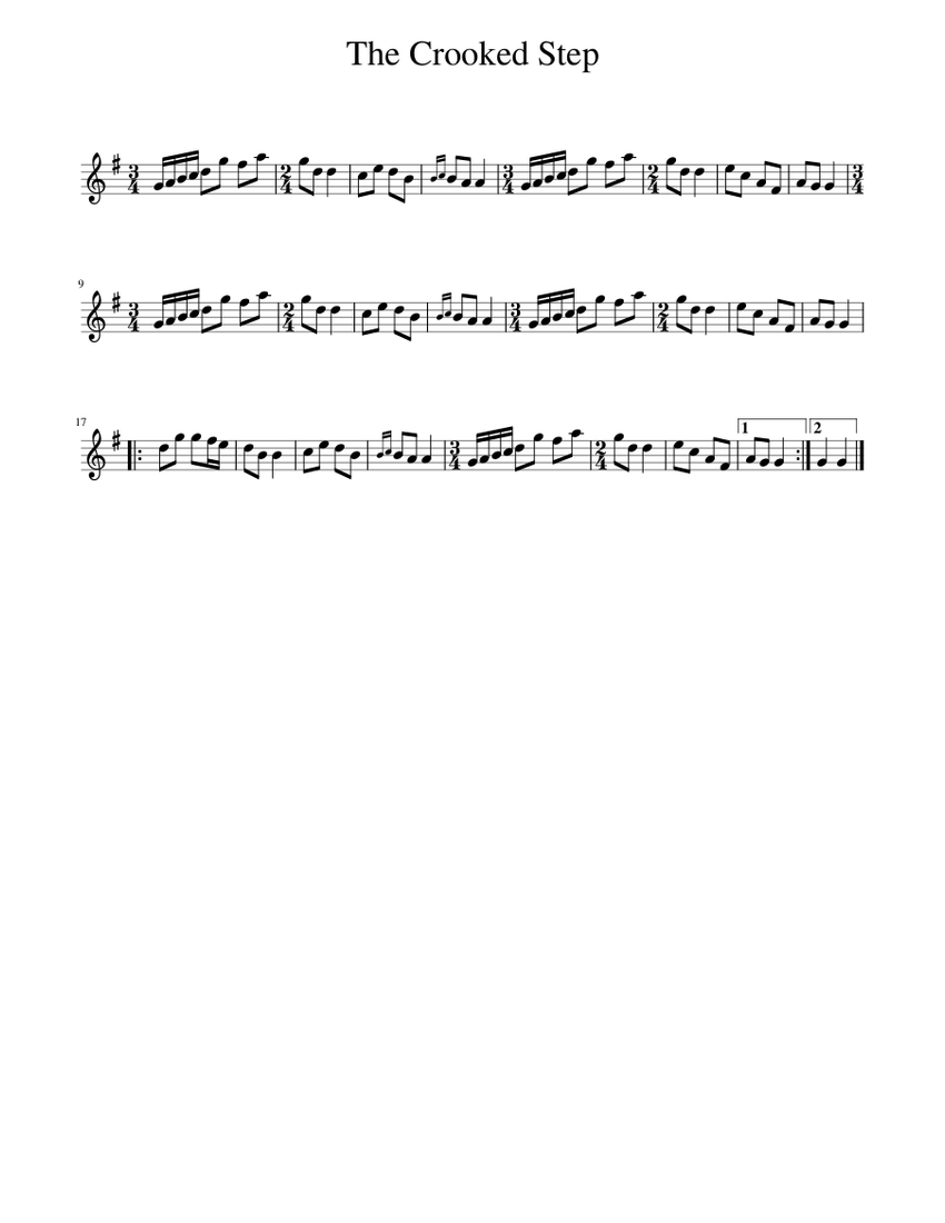 The Crooked Step Sheet music for Piano (Solo) Easy | Musescore.com