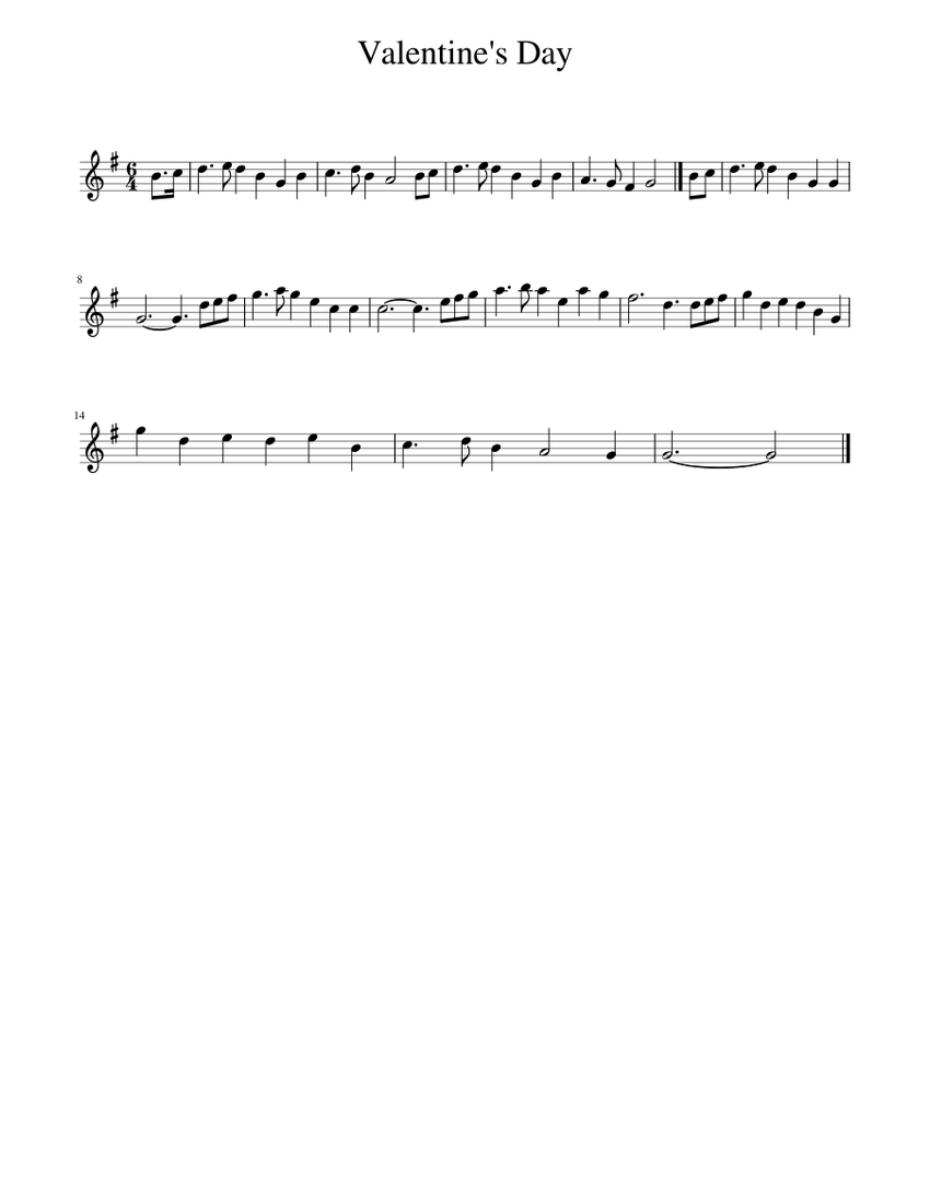 Valentine's Day Sheet music for Piano (Solo) Easy | Musescore.com