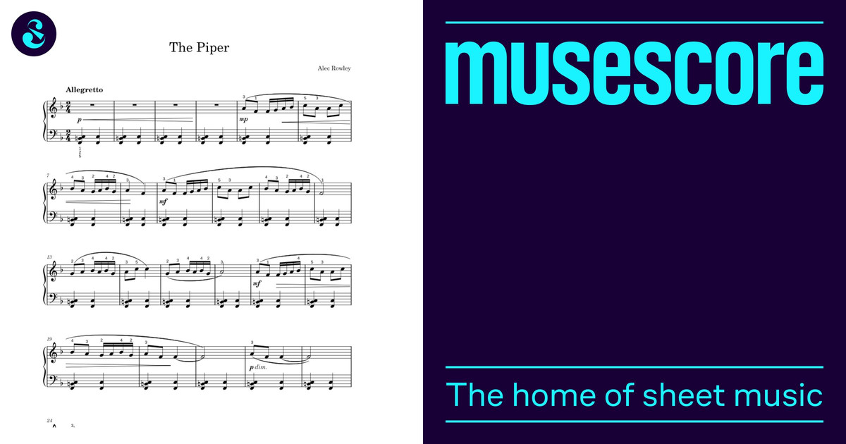 The Piper – Alec Rowley Sheet music for Piano (Solo) Easy | Musescore.com