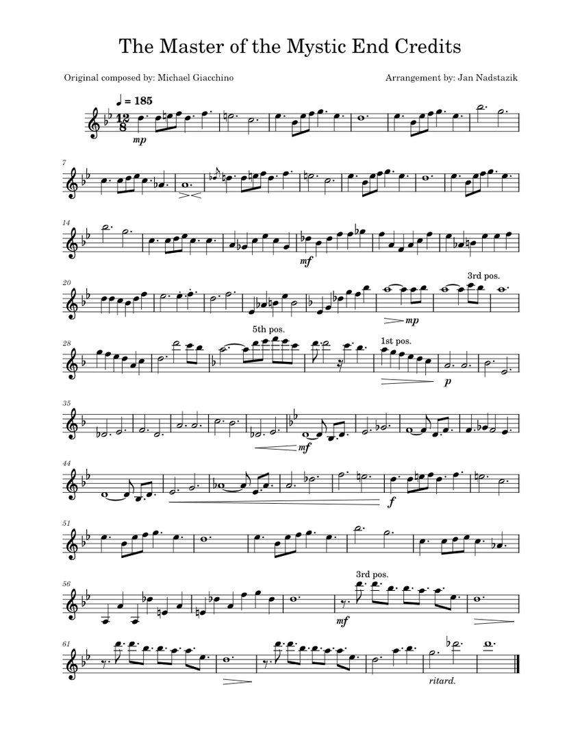 The Master of the Mystic End Credits (A.K.A. Doctor Strange's Theme ...