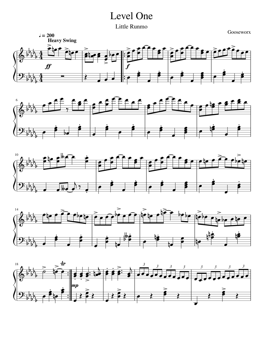Level One - Little Runmo Sheet Music for Piano (Solo) | MuseScore.com