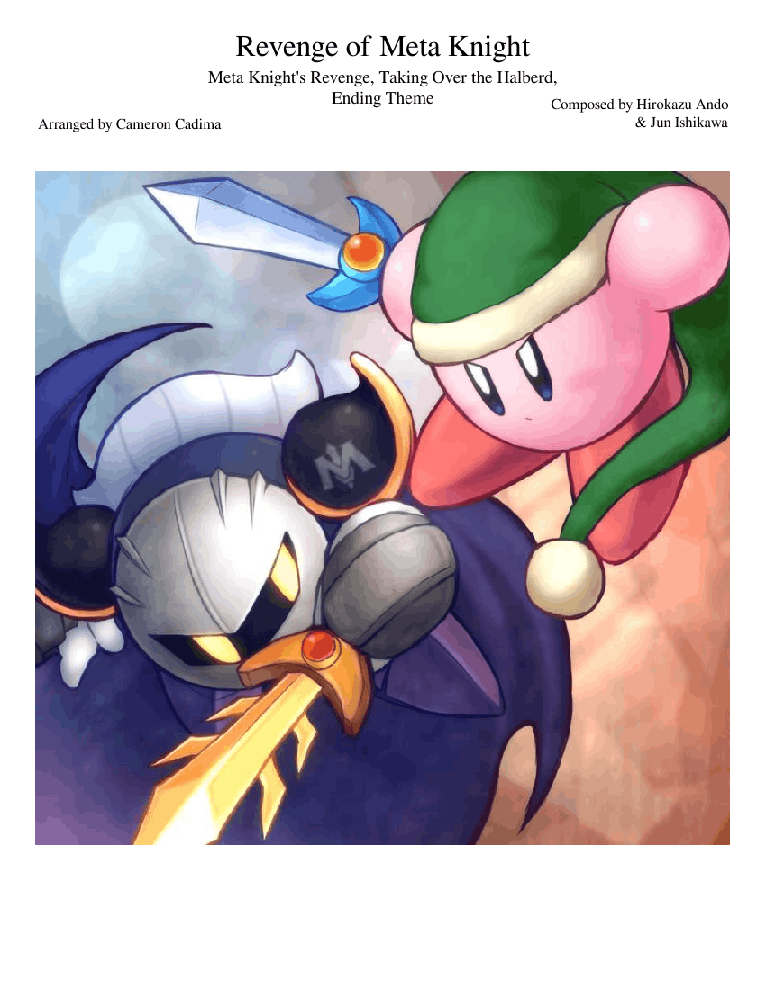 Meta Knight's Revenge Sheet Music for Saxophone alto, Trumpet in b-flat ...