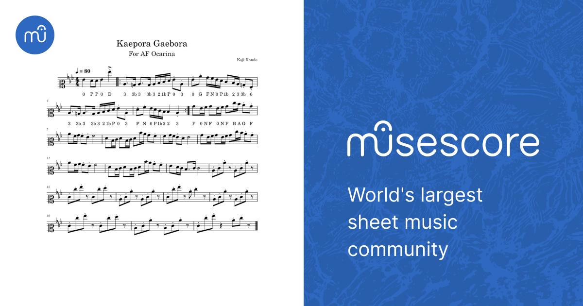 Kaepora Gaebora – The Legend of Zelda - Ocarina Sheet music for Flute ...