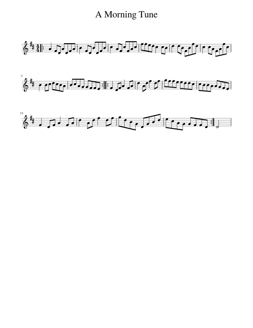 A Morning Tune Sheet music for Piano (Solo) | Musescore.com