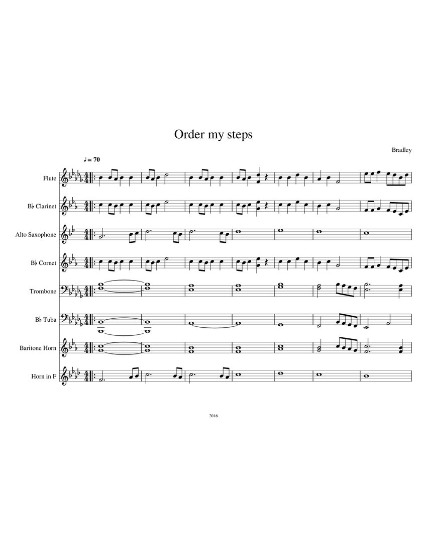 Order my steps band warm up Sheet Music for Trombone, Cornet, Tuba ...