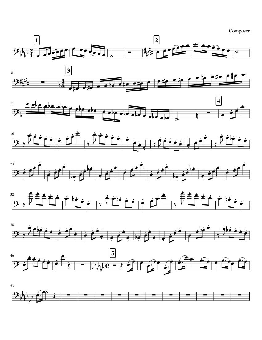 TMEA AUDITION Sheet music for Euphonium (Solo) | Musescore.com
