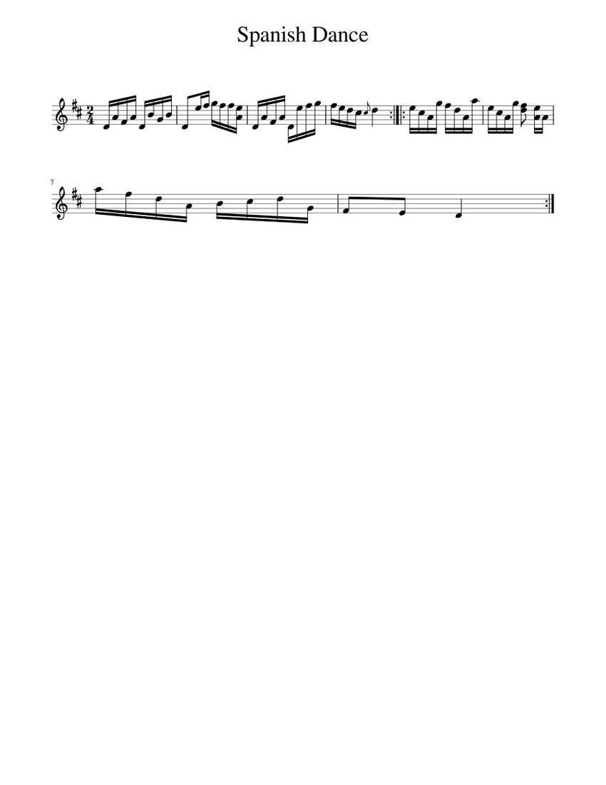 Spanish Dance Sheet music for Piano (Solo) Easy | Musescore.com