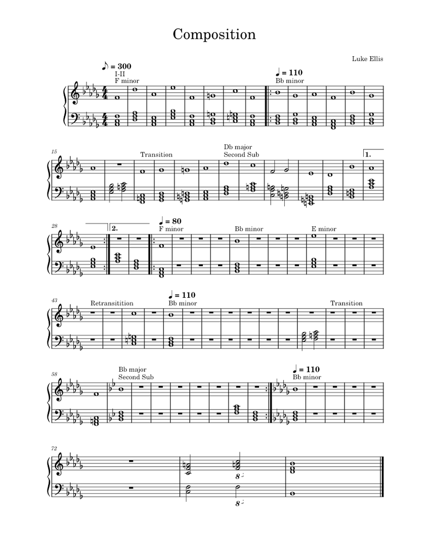 Composition Sheet music for Piano (Solo) Easy | Musescore.com