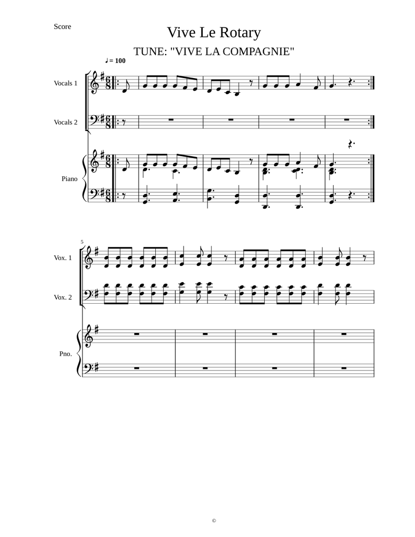 Vive Le Rotary Sheet music for Piano (Solo) | Musescore.com