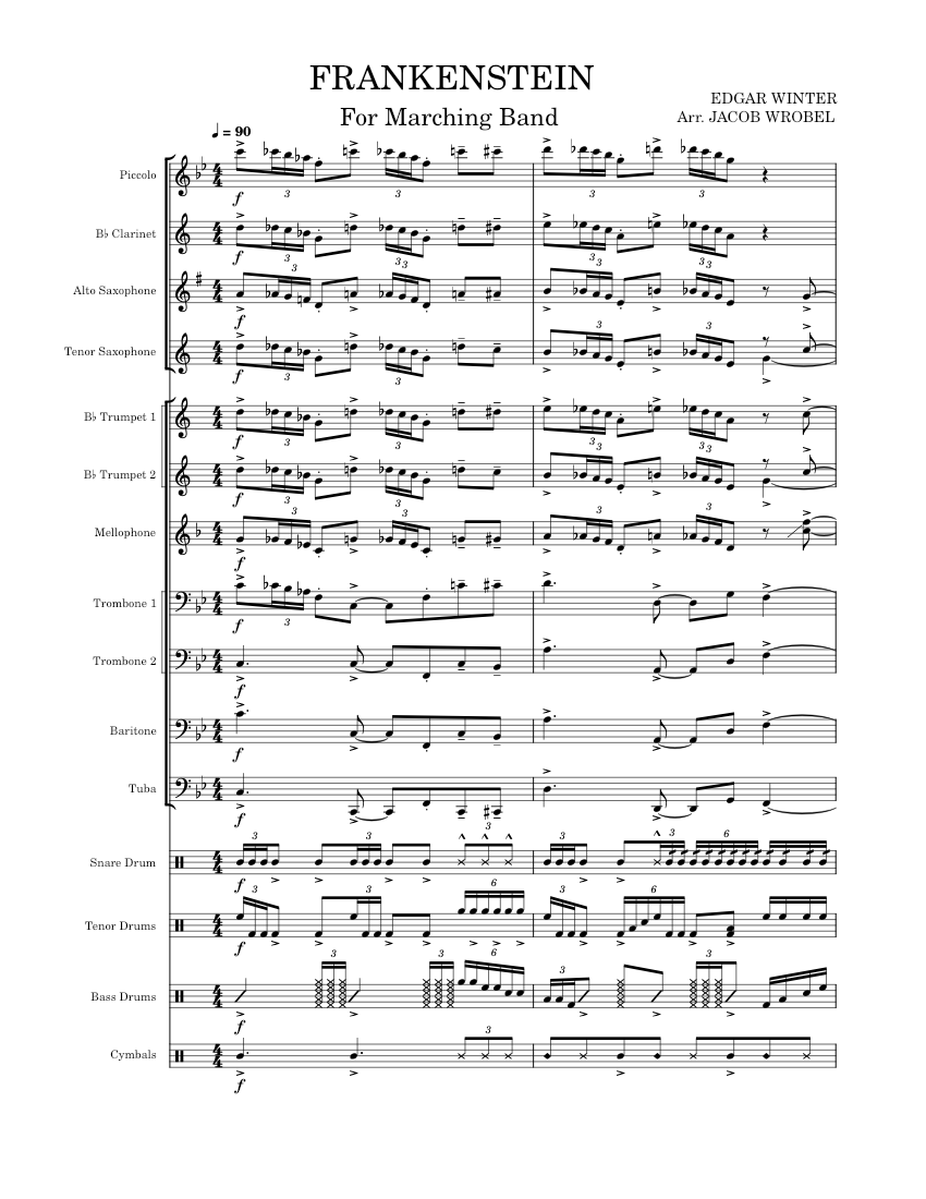 Frankenstein – The Edgar Winter Group Sheet Music for Trombone, Tuba ...