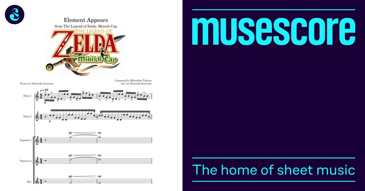 Element Appears - The Legend of Zelda: Minish Cap – Mitsuhiko Takano Sheet Music for Harp ...