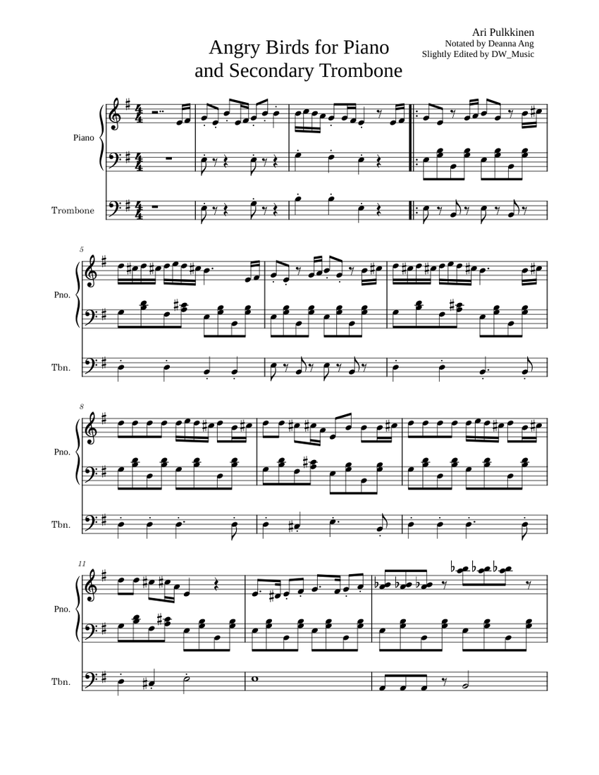 Angry Birds Main Theme – Ari Pulkkinen Angry Birds Main Theme - For ...