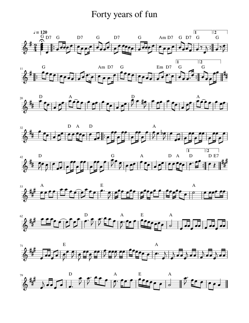 Forty years of fun Sheet music for Piano (Solo) | Musescore.com