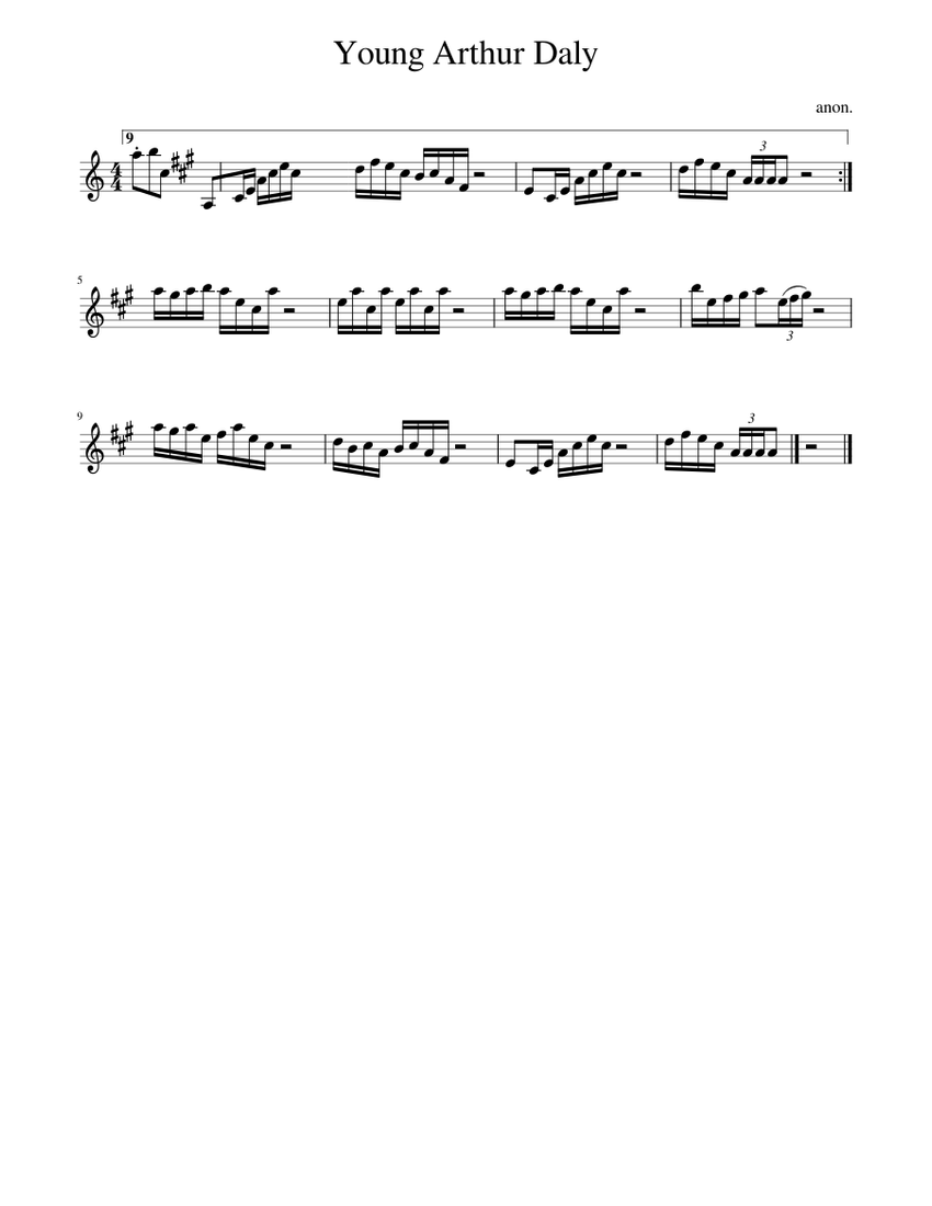 Young Arthur Daly Sheet music for Piano (Solo) | Musescore.com