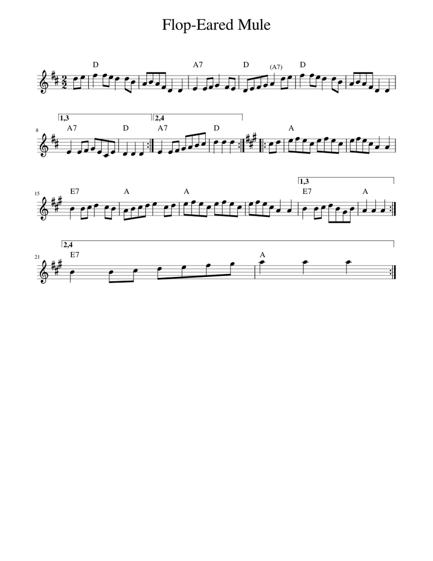 Flop-Eared Mule Sheet music for Piano (Solo) | Musescore.com