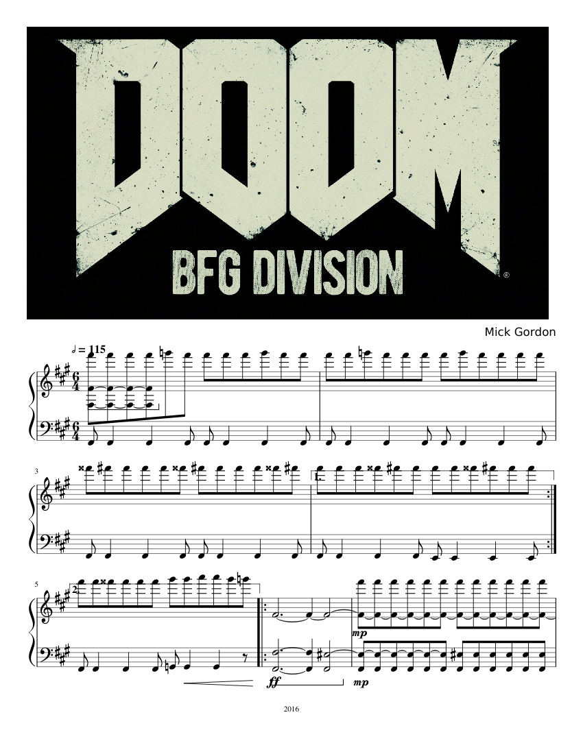 BFG Division Remastered Sheet Music for Piano (Solo) | MuseScore.com