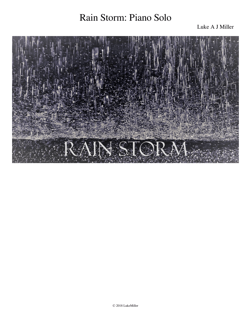 Rain Storm (Piano Solo) - Luke A J Miller Sheet music for Piano (Solo ...