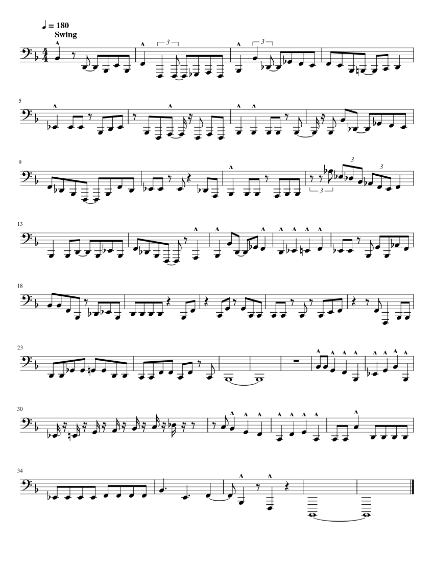 Bluecoats 2018 Session 44 Tuba Solo Sheet Music for Tuba (Solo ...