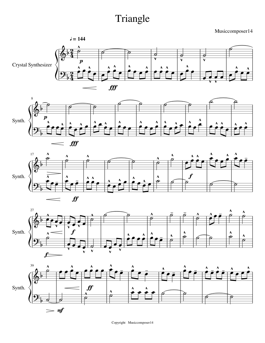 Triangle Sheet music for Synthesizer (Solo) | Musescore.com