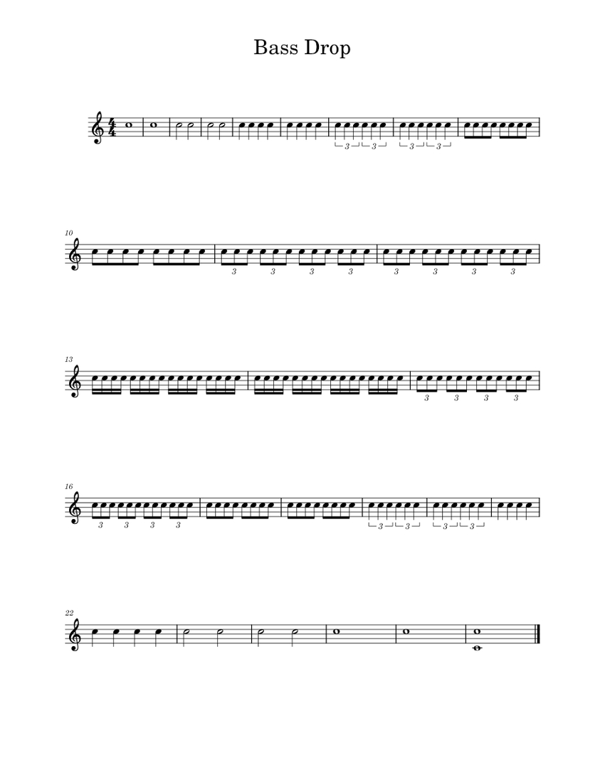 Bass Drop Sheet music for Piano (Solo) Easy | Musescore.com