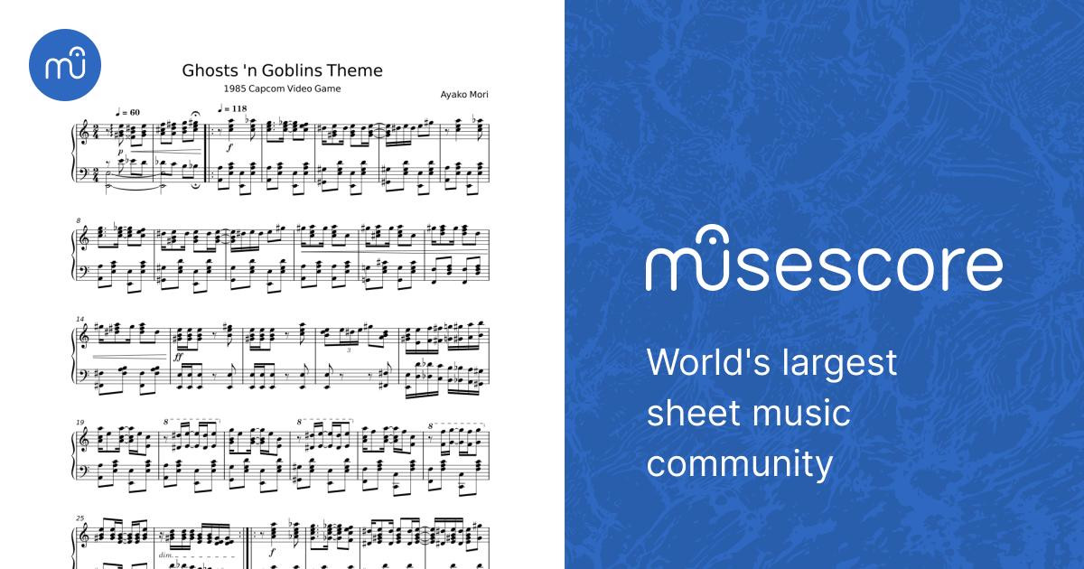 Ground BGM (1, 2 Stage)—Ghosts 'n Goblins - Ayako Mori Sheet Music for ...