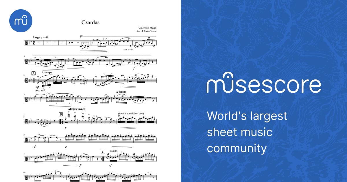 Czardas Viola Solo Sheet Music for Viola (Solo) | MuseScore.com