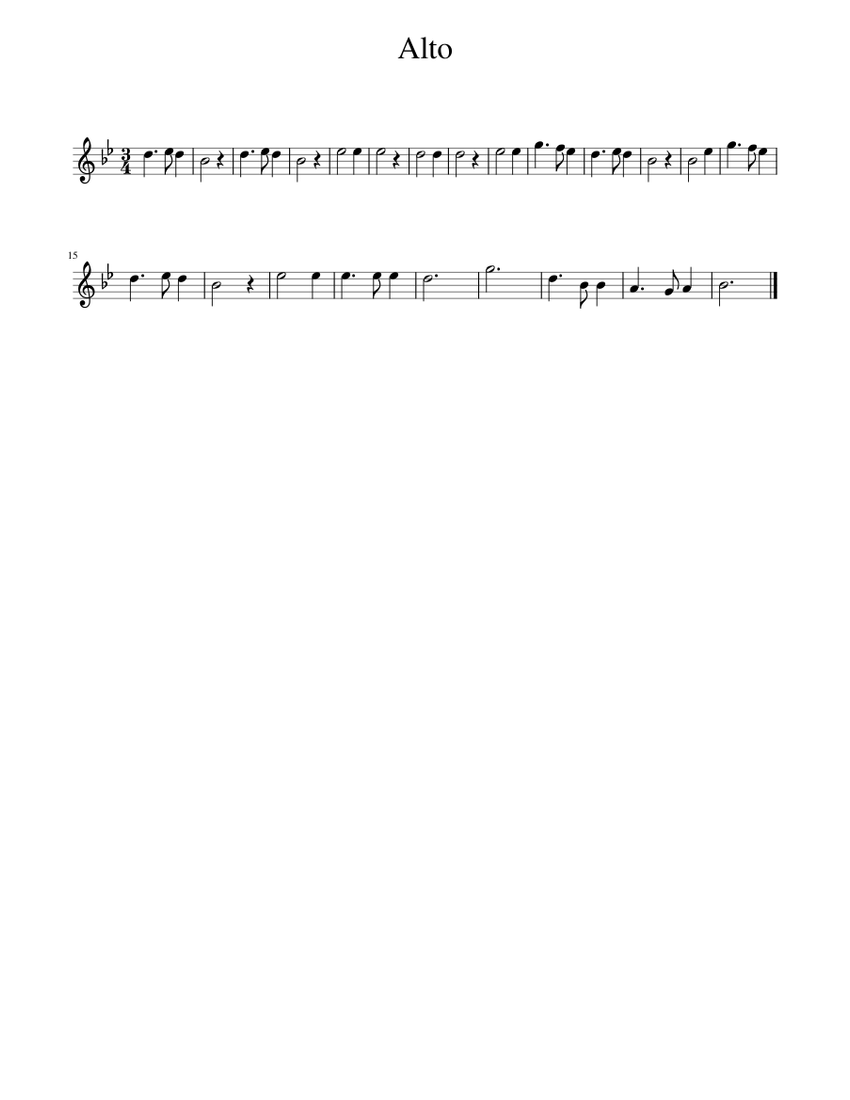 Alto Sheet music for Piano (Solo) Easy | Musescore.com