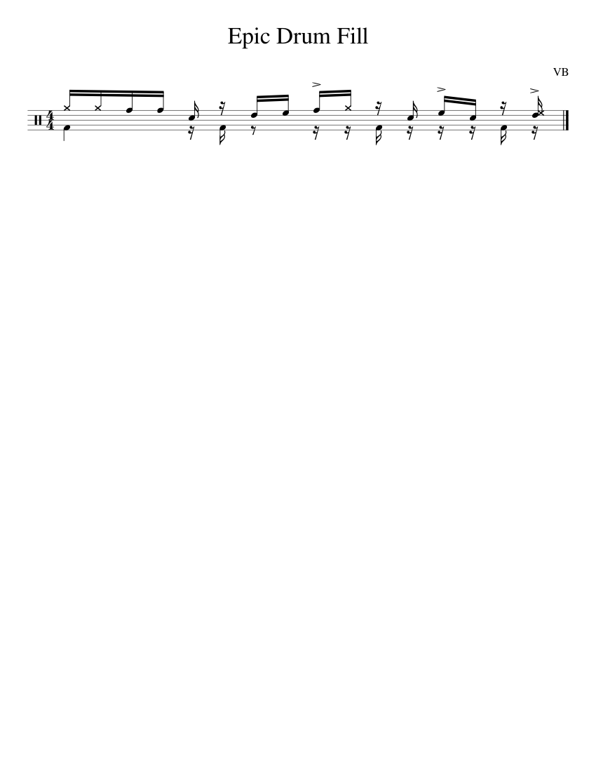 Epic_Drum_Fill Sheet music for Drum group (Percussion Ensemble ...