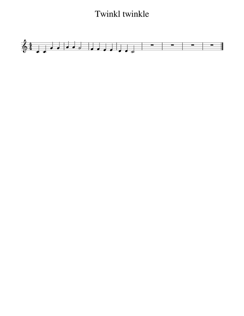 Twinkl twinkle Sheet music for Piano (Solo) Easy | Musescore.com