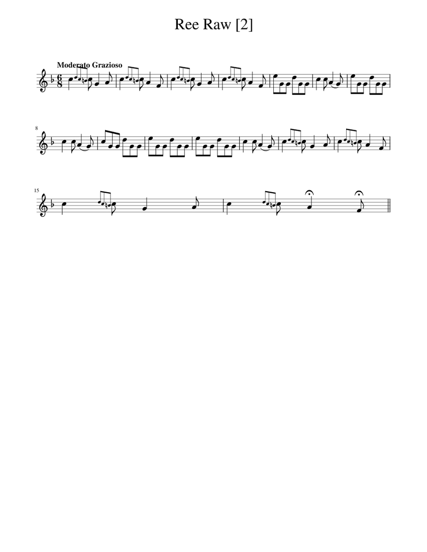 Ree Raw Sheet music for Piano (Solo) Easy | Musescore.com