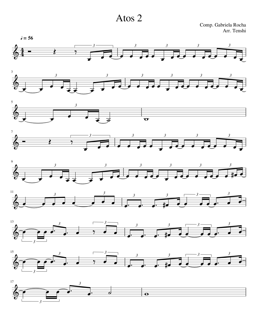Atos 2 Sheet music for Violin (Solo) | Musescore.com