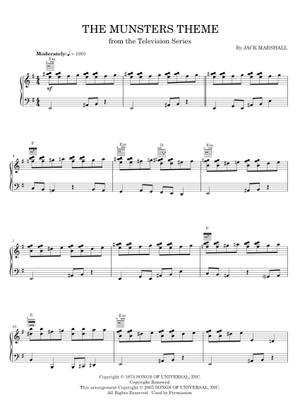 Play Official version of The Munsters Theme Sheet Music by Jack ...